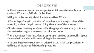presentation on otogenic brain abscess, ent | PPTX
