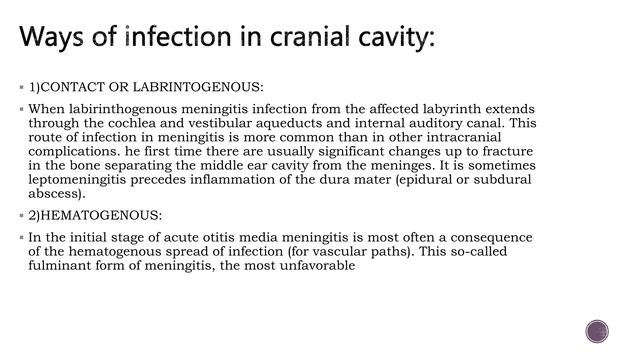 OTOGENIC MENINGITIS Otogenic Meningitis. | PPT