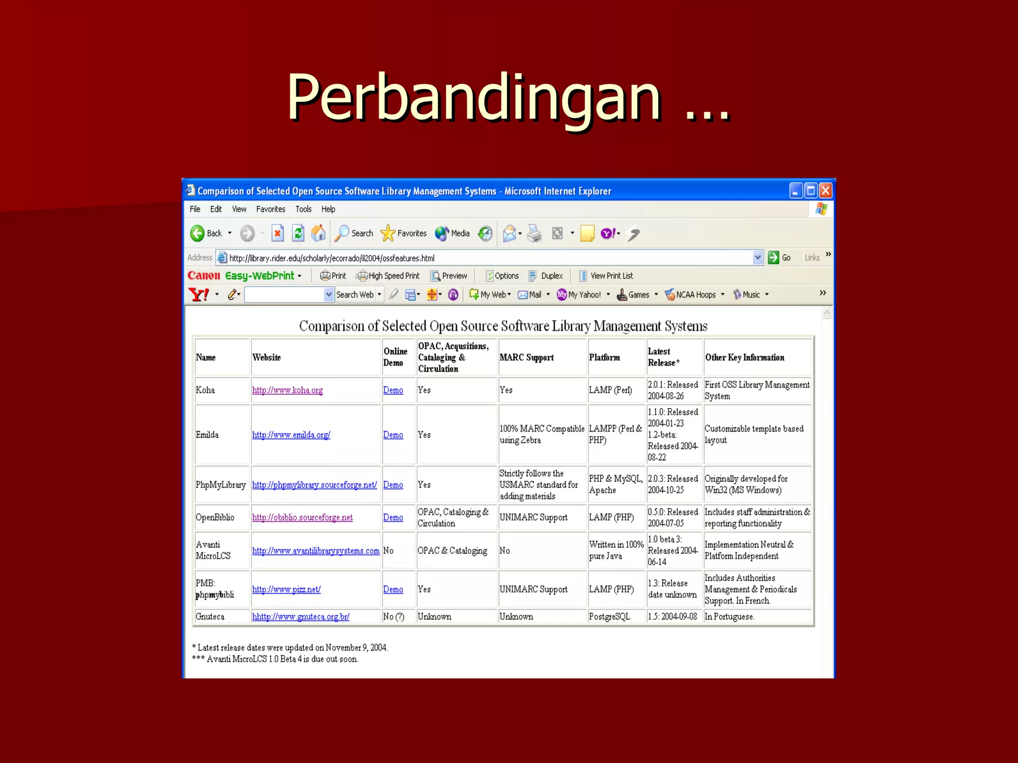 Otomasi perpustakaan dan open source software | PPT