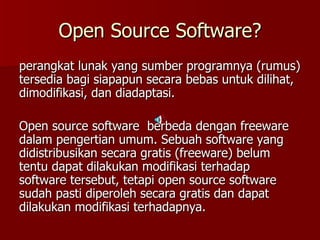 Otomasi perpustakaan dan open source software | PPT
