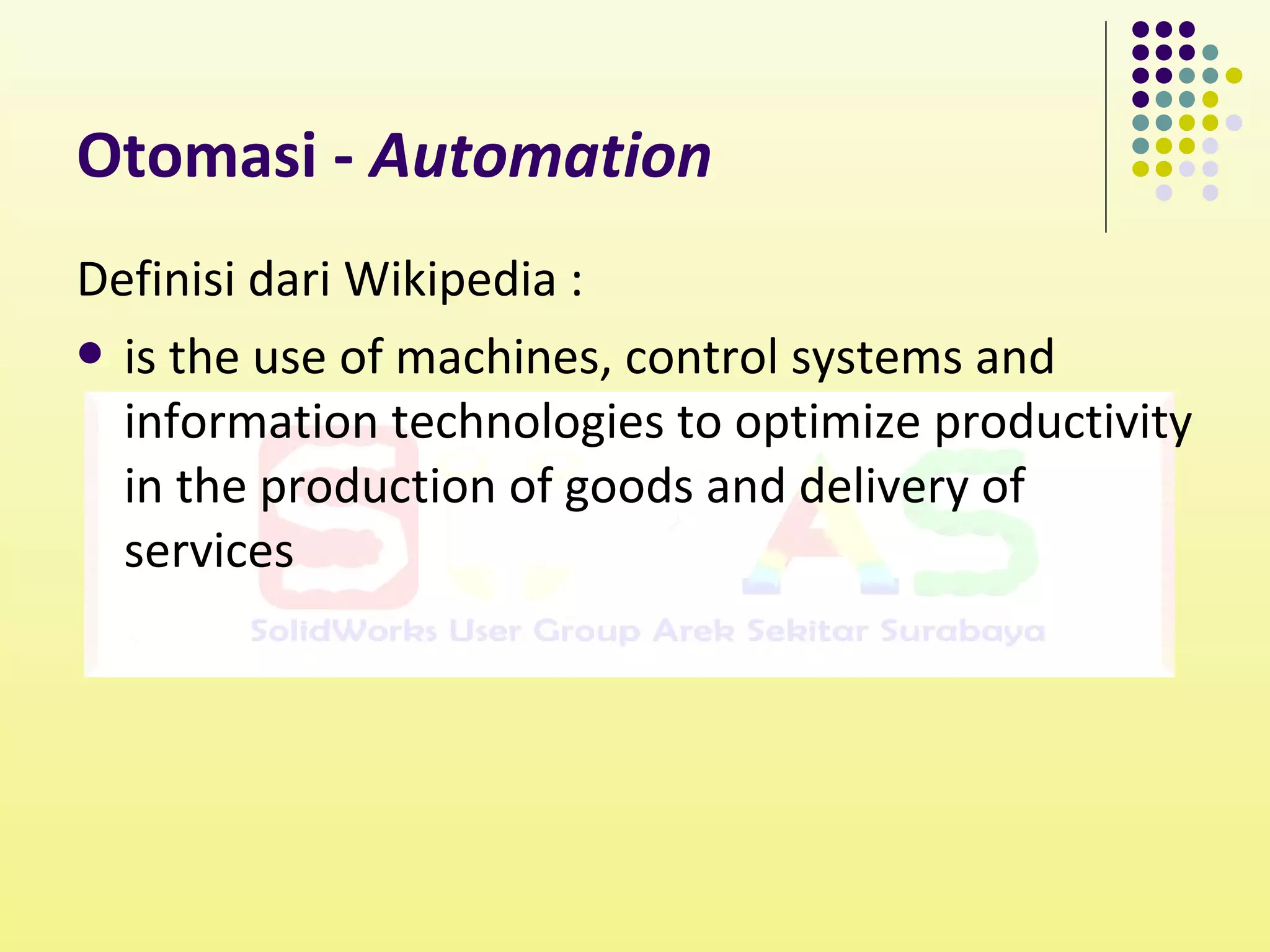 Otomasi Design with SolidWorks | PPT