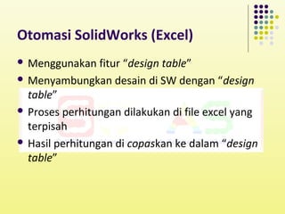 Otomasi Design with SolidWorks | PPT