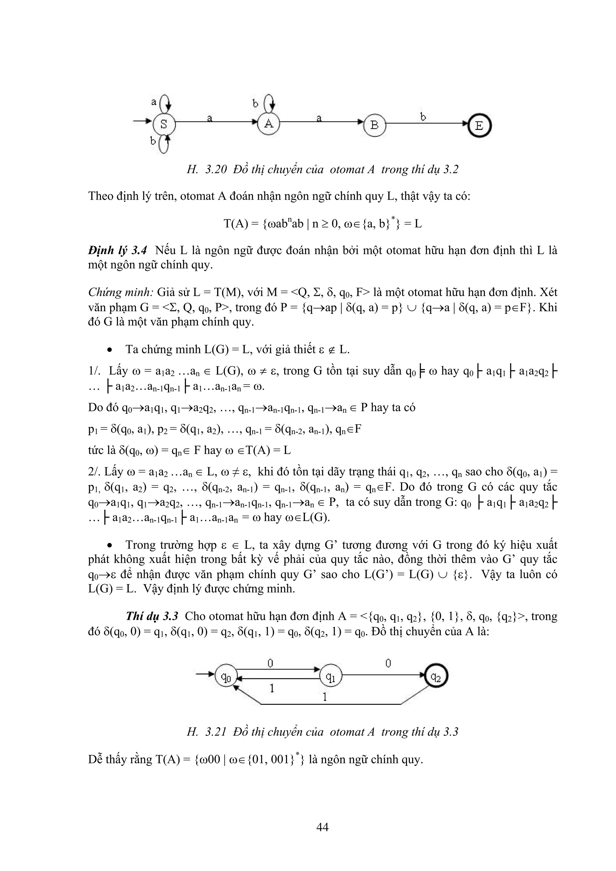 Bài Giảng Môn học: OTOMAT VÀ NGÔN NGỮ HÌNH THỨC | PDF