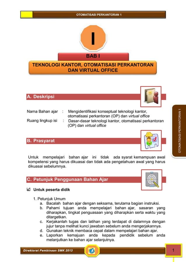 Otomatisasi perkantoran 1 | PDF