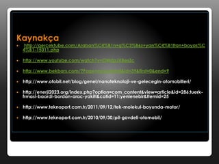Otomoti̇v sektöründe nanoteknoloji̇(hüseyi̇n onur ) | PPTX