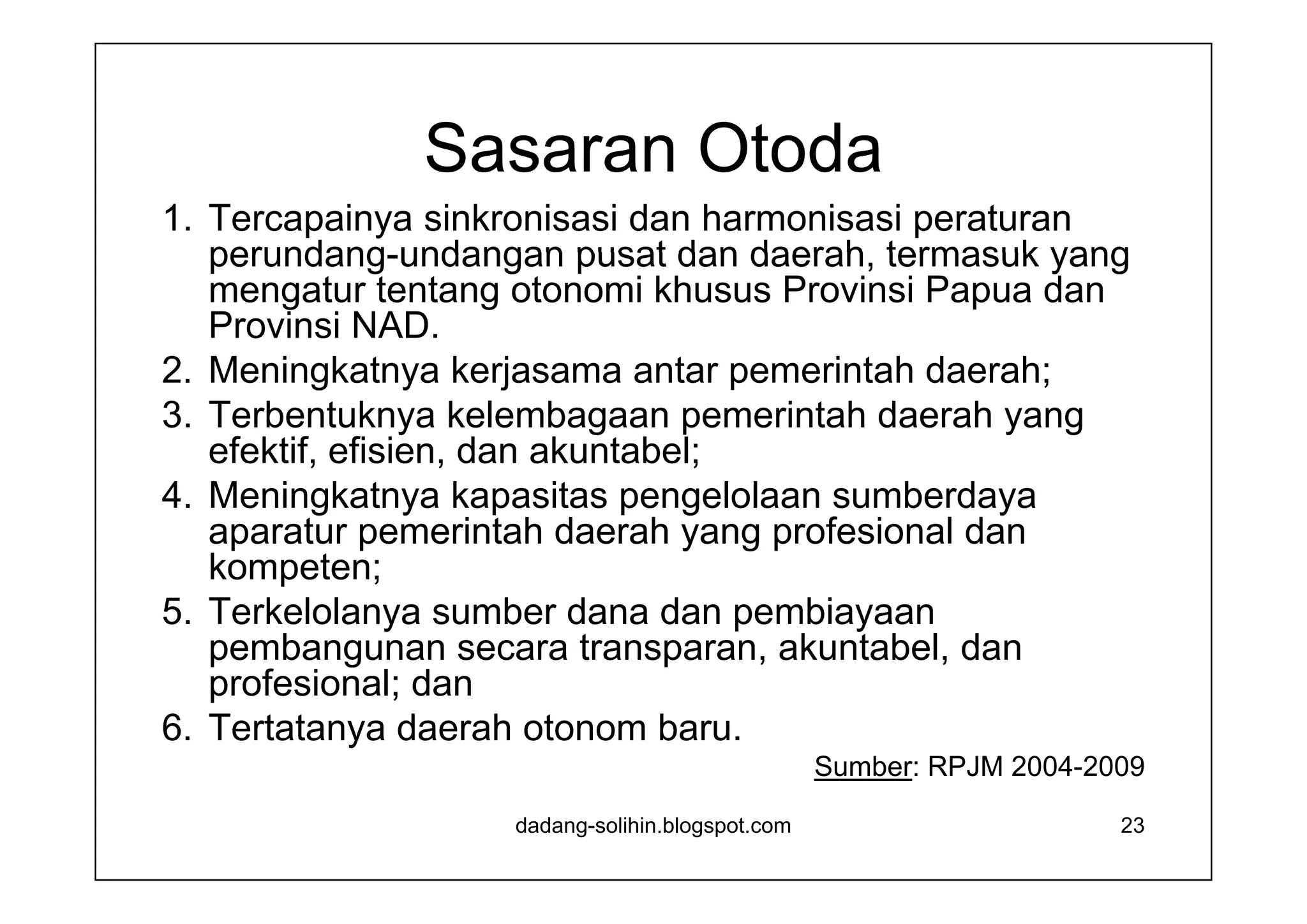 Otonomi Daerah dalam Perspektif Teori, Kebijakan, dan Praktek | PDF
