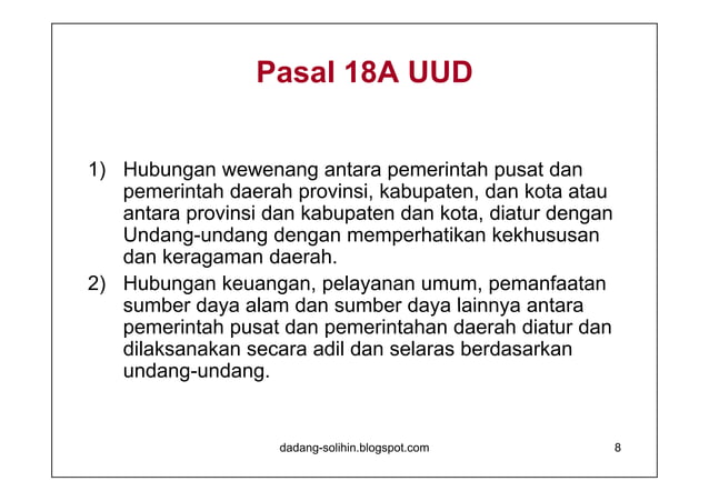 Otonomi Daerah dalam Perspektif Teori, Kebijakan, dan Praktek | PDF