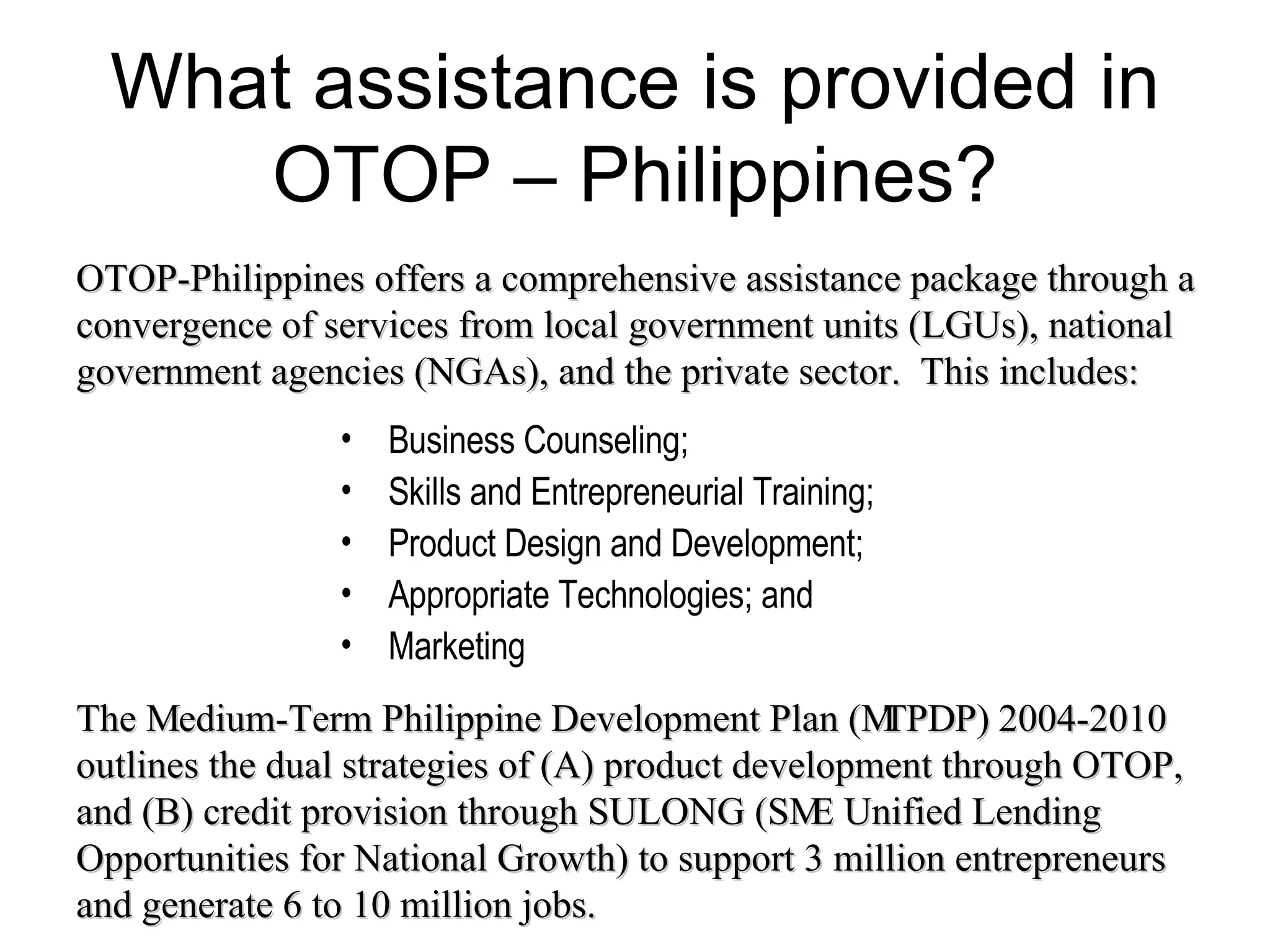 OTOP (One Town One Product | PPT
