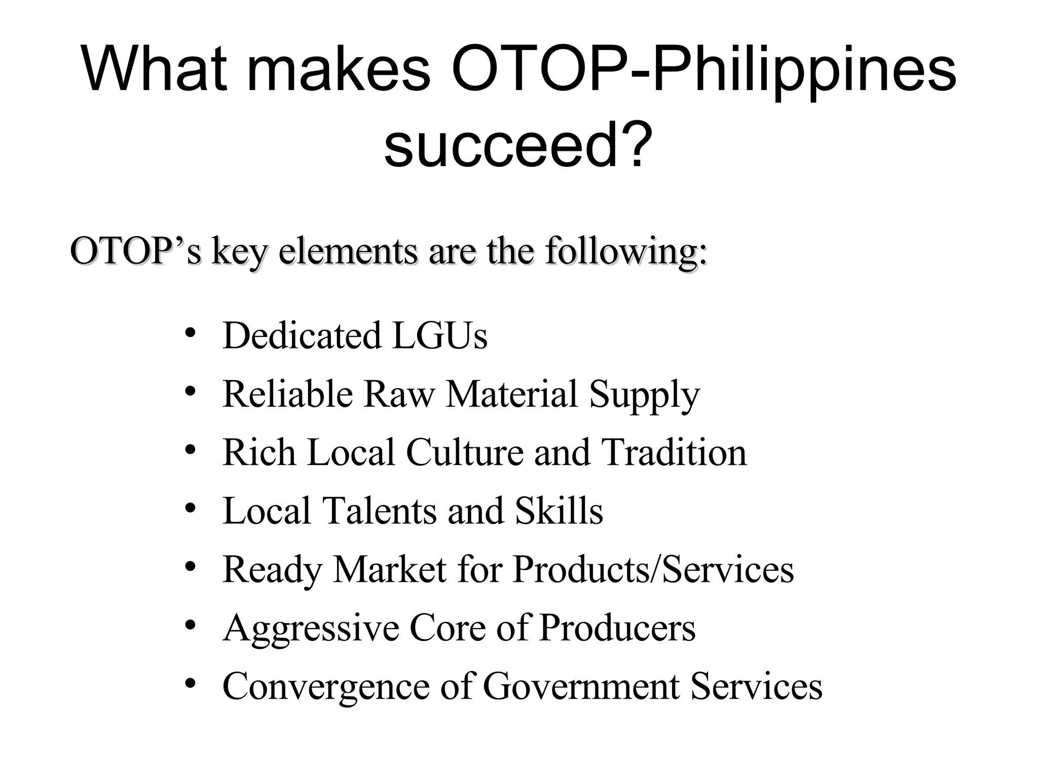 OTOP (One Town One Product | PPT