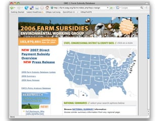 Farm Subsidy Transparency | PDF