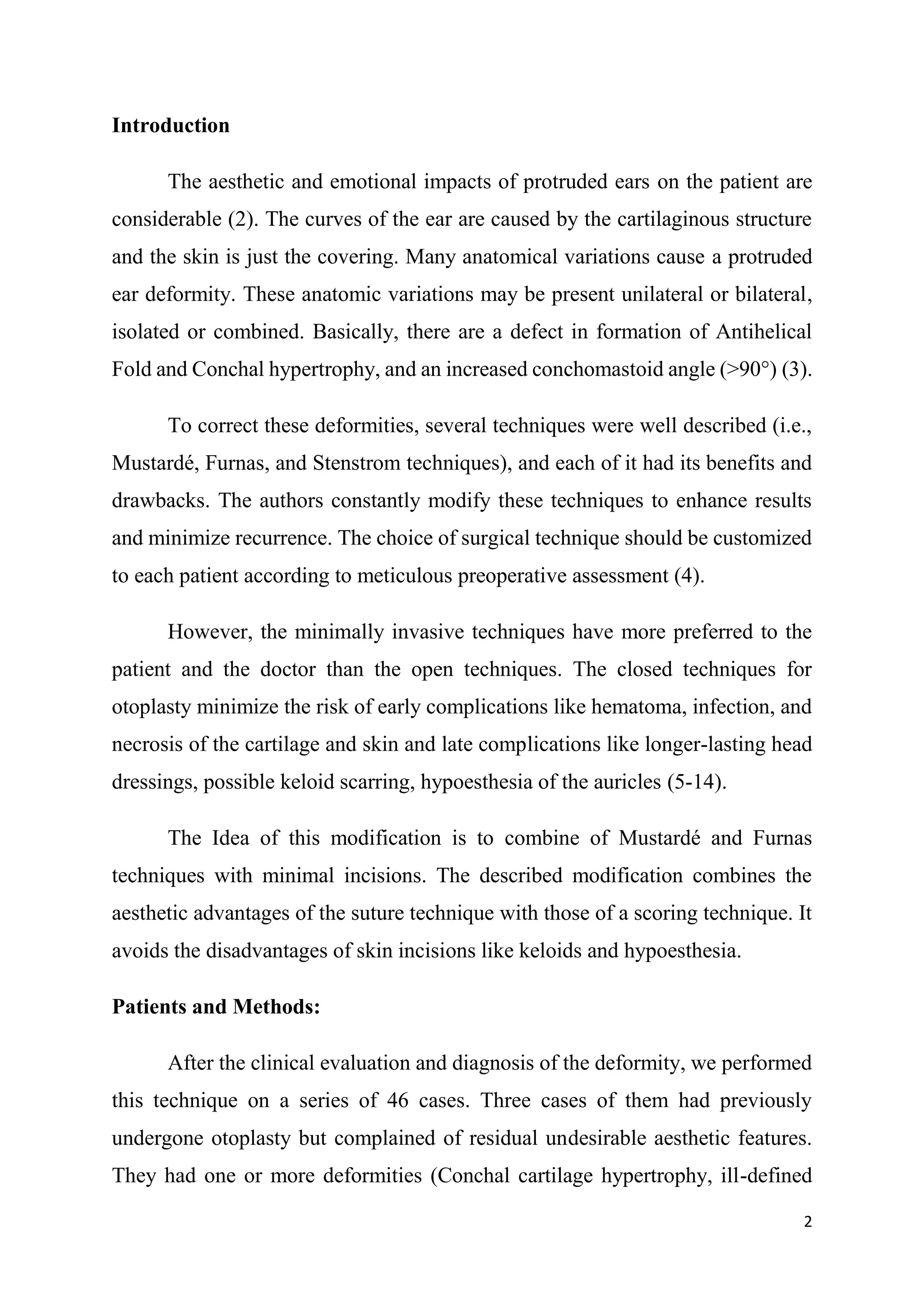 Otoplasty: New Modification of the Mustardé technique | PDF