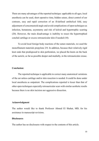 Otoplasty: New Modification of the Mustardé technique | PDF