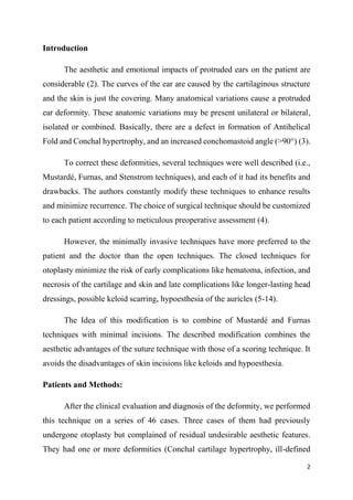Otoplasty: New Modification of the Mustardé technique | PDF