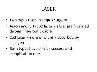 Otosclersis and stapes surgical management | PPTX