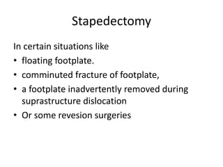 Otosclersis and stapes surgical management | PPTX