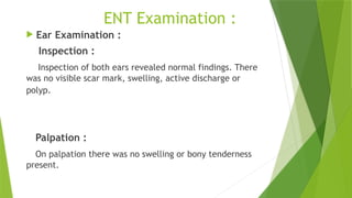 Otosclerosis Case history of a patient and management | PPTX