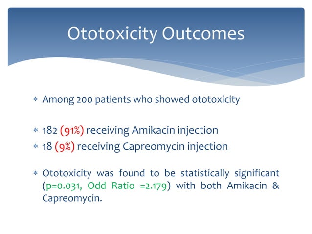 Ototoxicity | PPTX | Ear, Nose and Throat Conditions | Diseases and ...