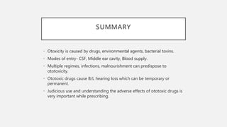 Ototoxicity | PPTX