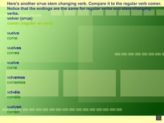 O to ue stem shanging verbs | PPT