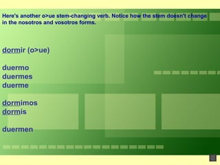 O to ue stem shanging verbs | PPT