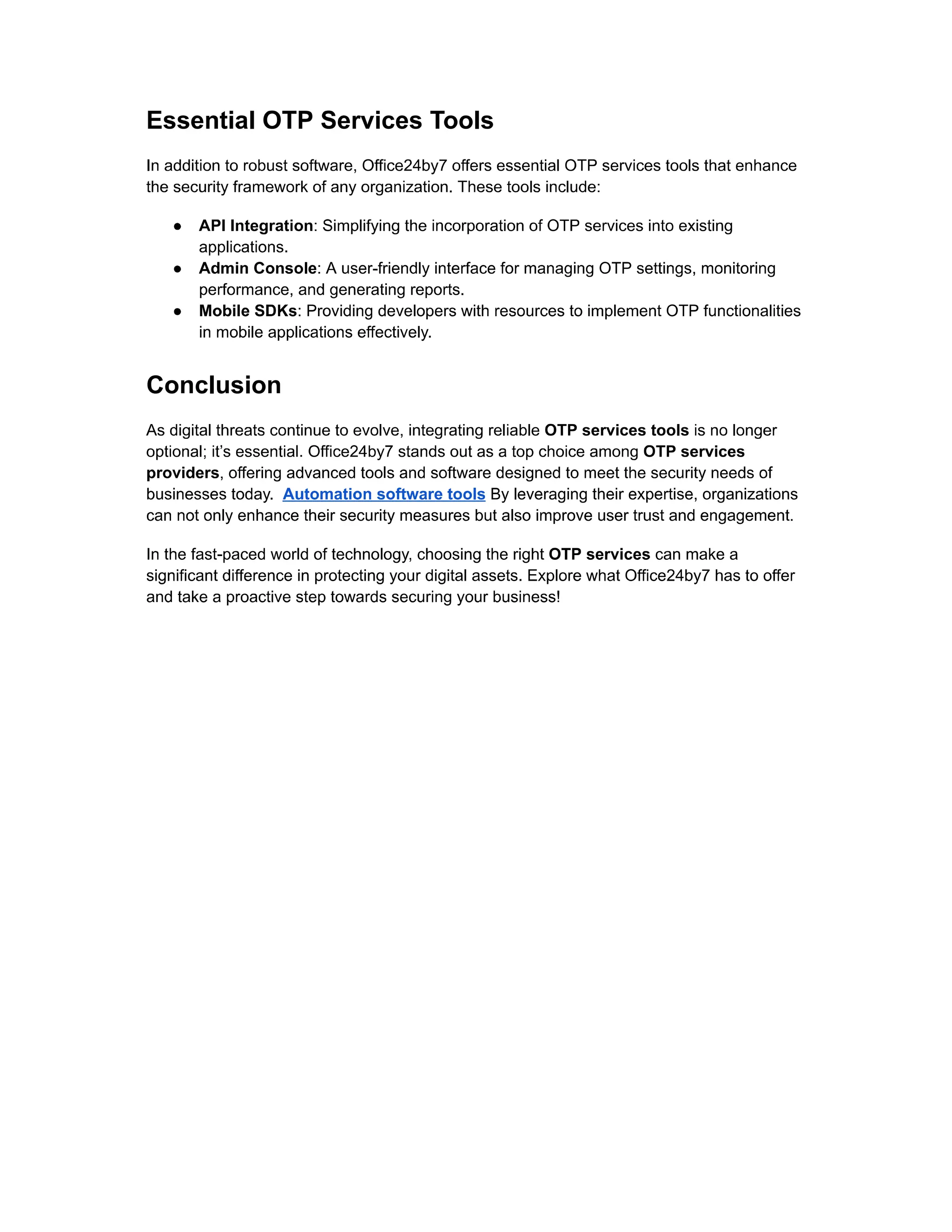 A Comprehensive Look at OTP Services provider | PDF