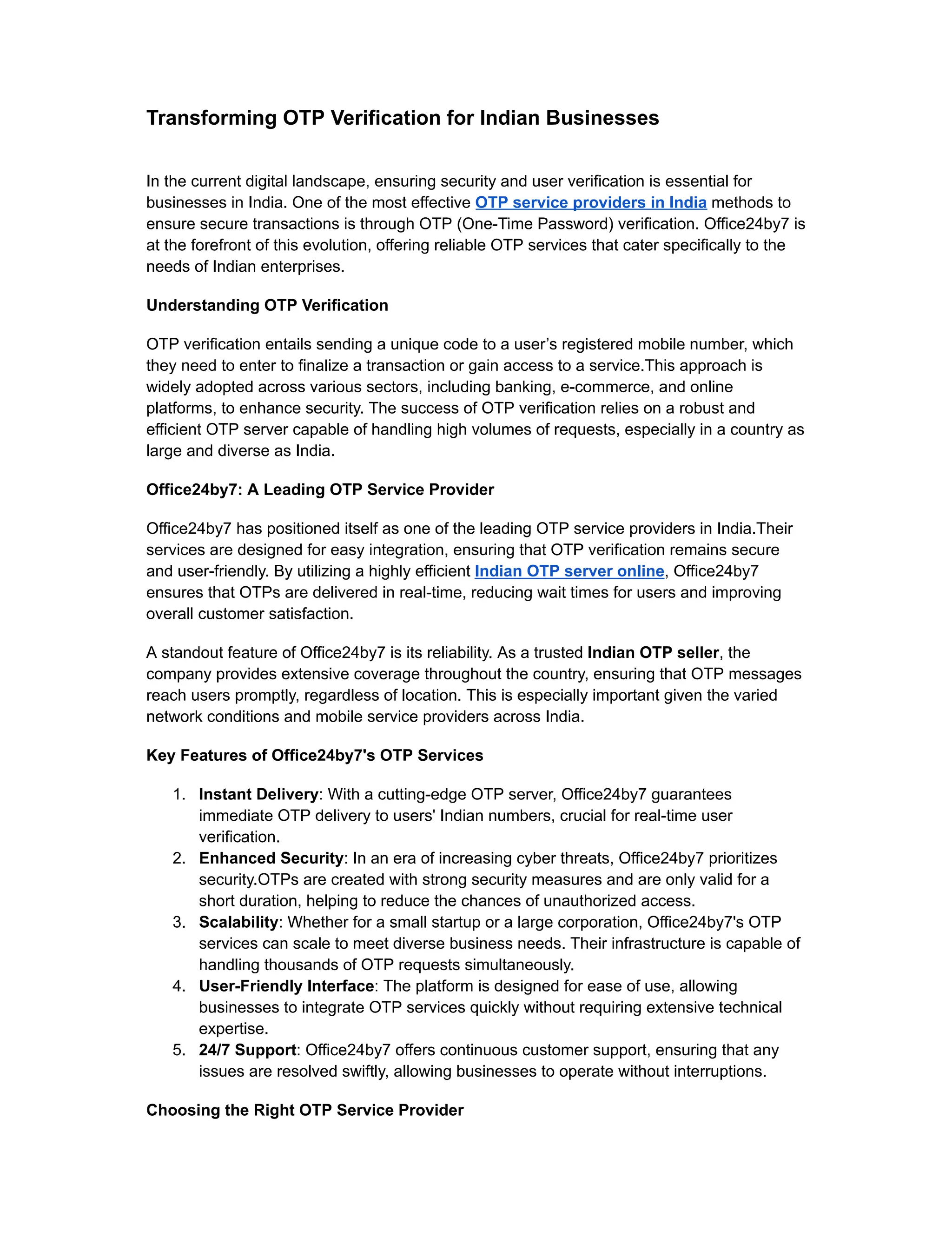 Transforming OTP Verification for Indian Businesses | PDF