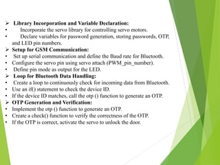 OTP BASED SMART LOCK SYSTEM USING GSM MODULE | PPTX