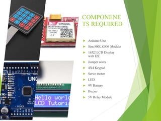 OTP BASED SMART LOCK SYSTEM USING GSM MODULE | PPTX