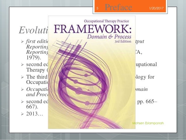 Domain And Process Otpf Diagram Occupational Framework Pract