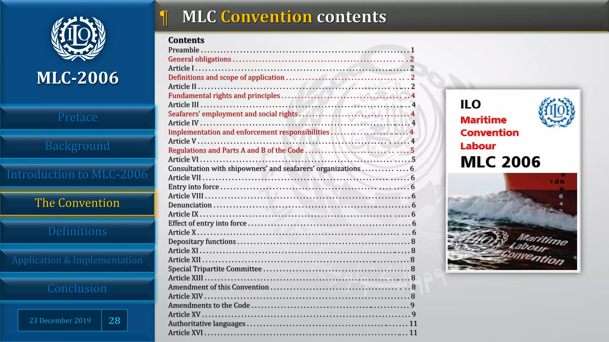 Maritime Labour Convention (MLC 2006) | PDF