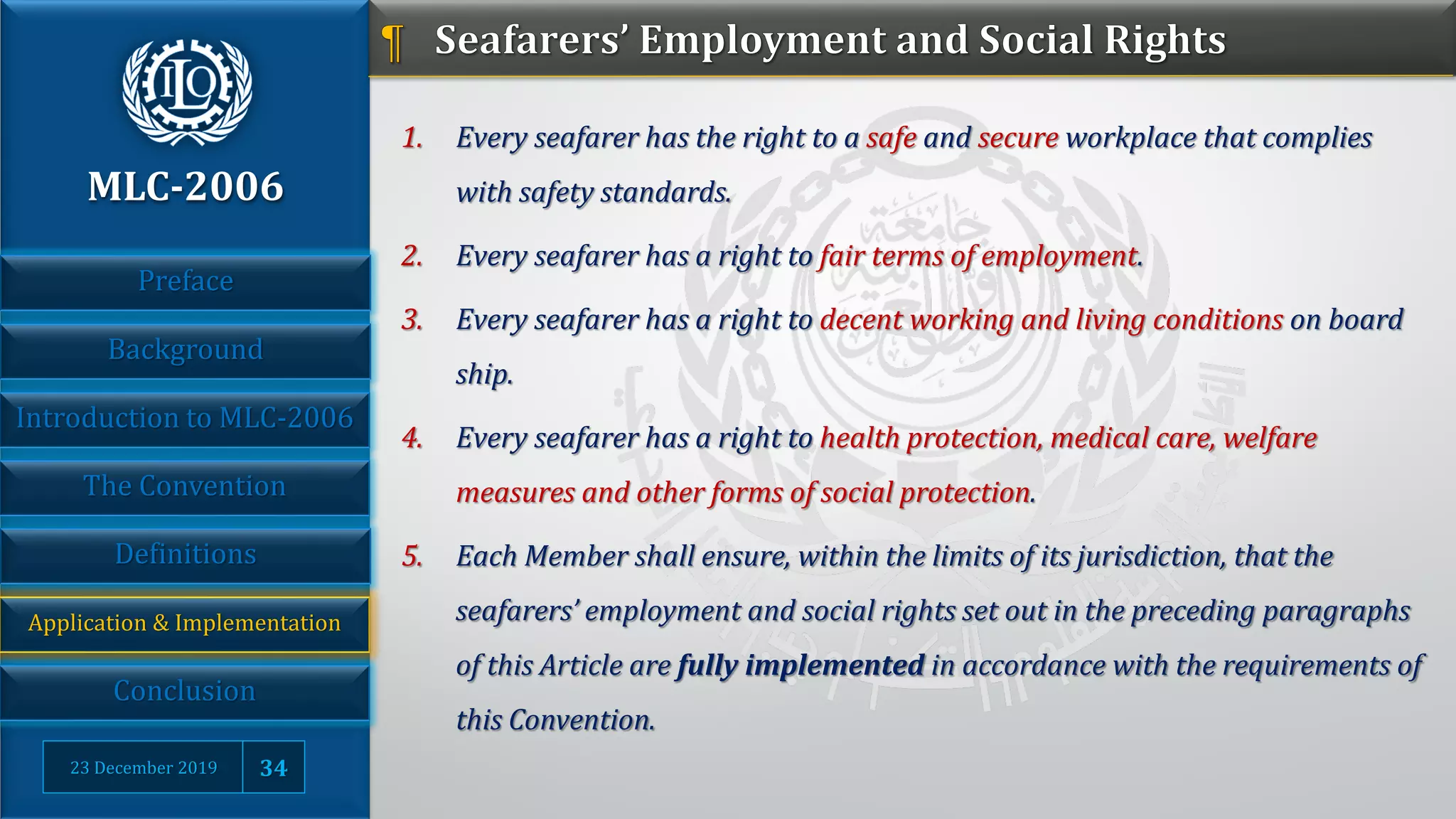 Maritime Labour Convention (MLC 2006) | PDF