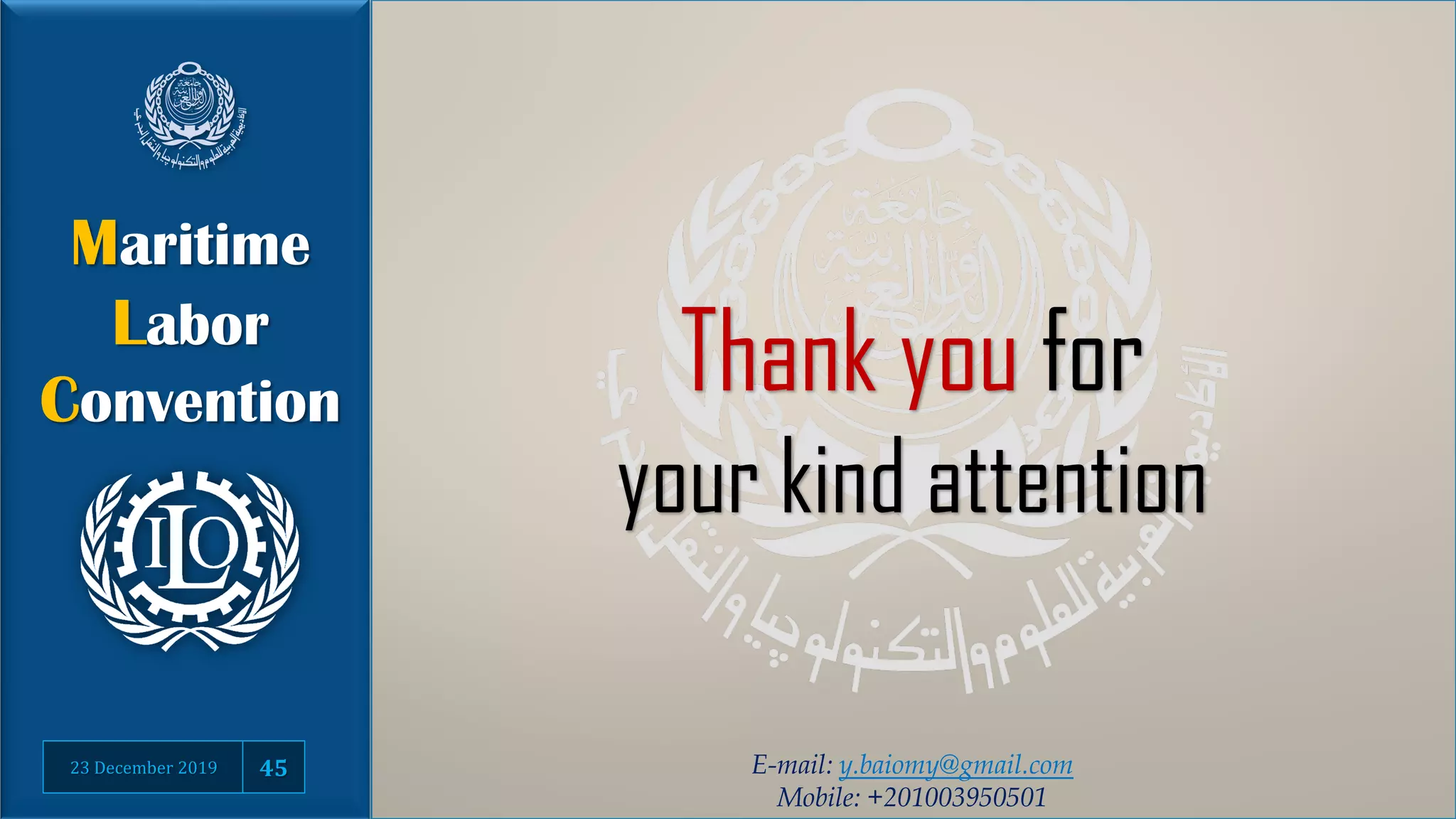 Maritime Labour Convention (MLC 2006) | PDF