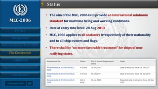 Maritime Labour Convention (MLC 2006) | PDF