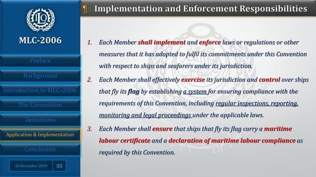 Maritime Labour Convention (MLC 2006) | PDF