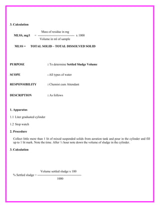 water analysis sop | DOC