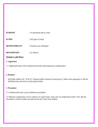 water analysis sop | DOC