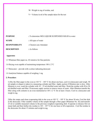 water analysis sop | DOC