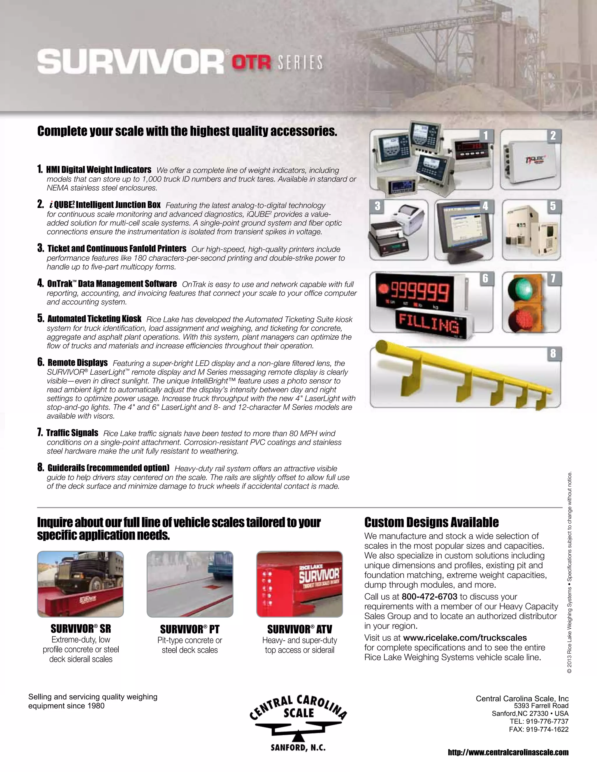 Rice Lake Survivor OTR Truck Scale | PDF