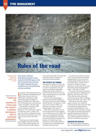 Rules of the Road - Tyre Management Otraco Intl at Mining Magazine | PDF