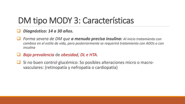 Otras Diabetes: Diabetes Tipo Lada y tipo MODY | PPTX | Diabetes ...