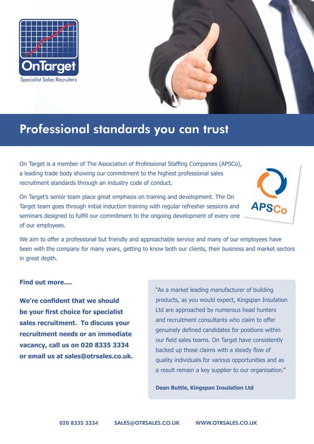 On Target Recruitment Brochure | PDF