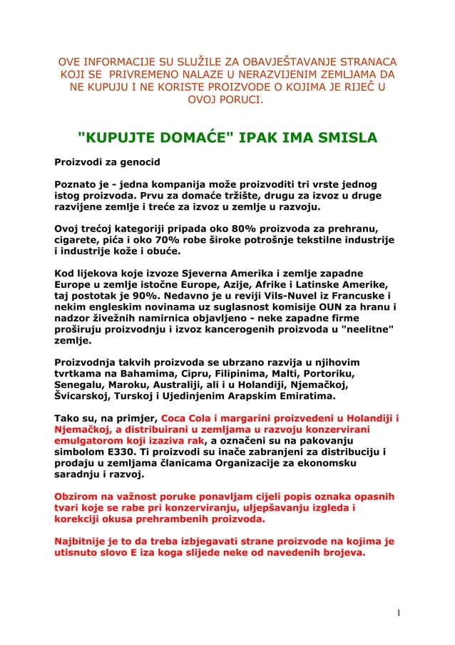 Otrovi u hrani | PDF