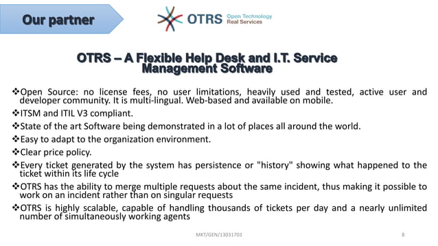 OTRS Company Presentation | PPT
