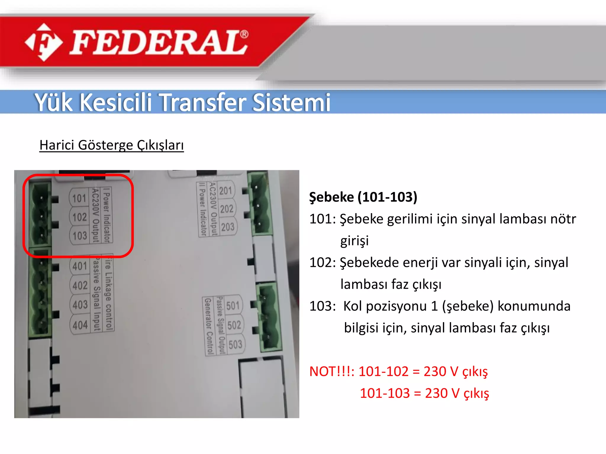 Federal Elektrik - Otomatik Transfer Sistemleri | PPT