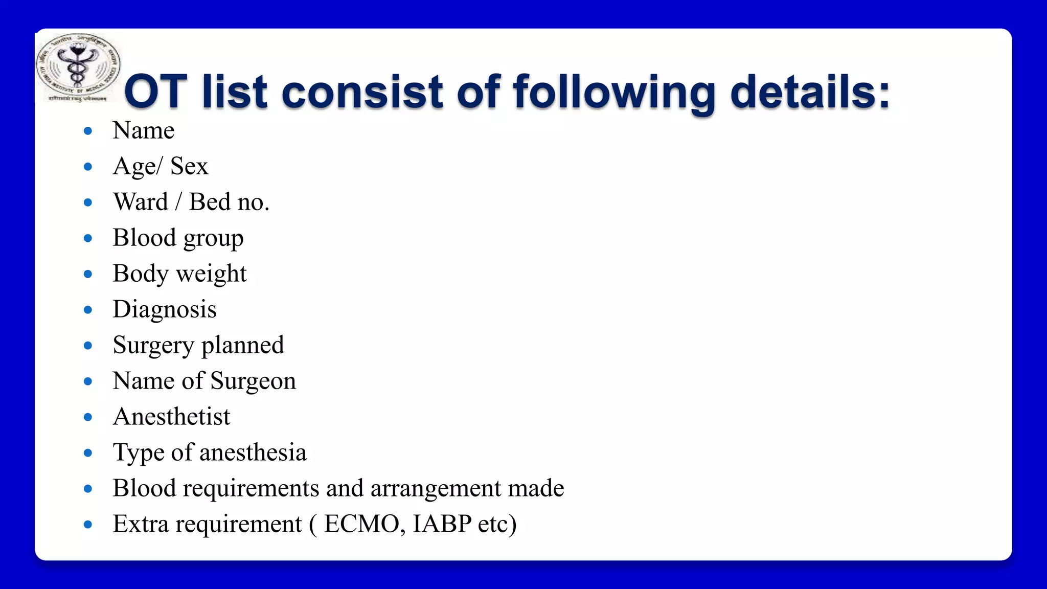 Ot scheduling module | PPT