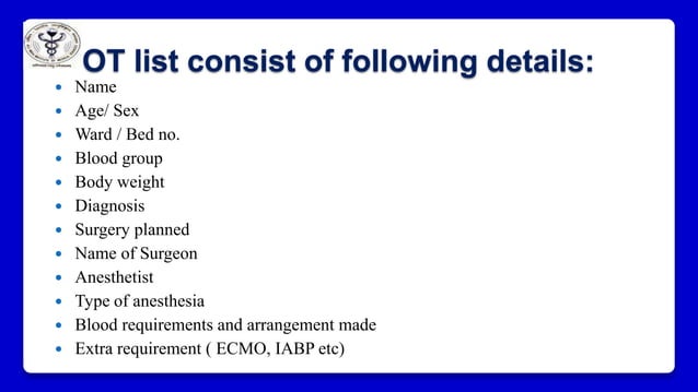 Ot scheduling module | PPT
