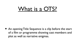 Ots presentation | PPT