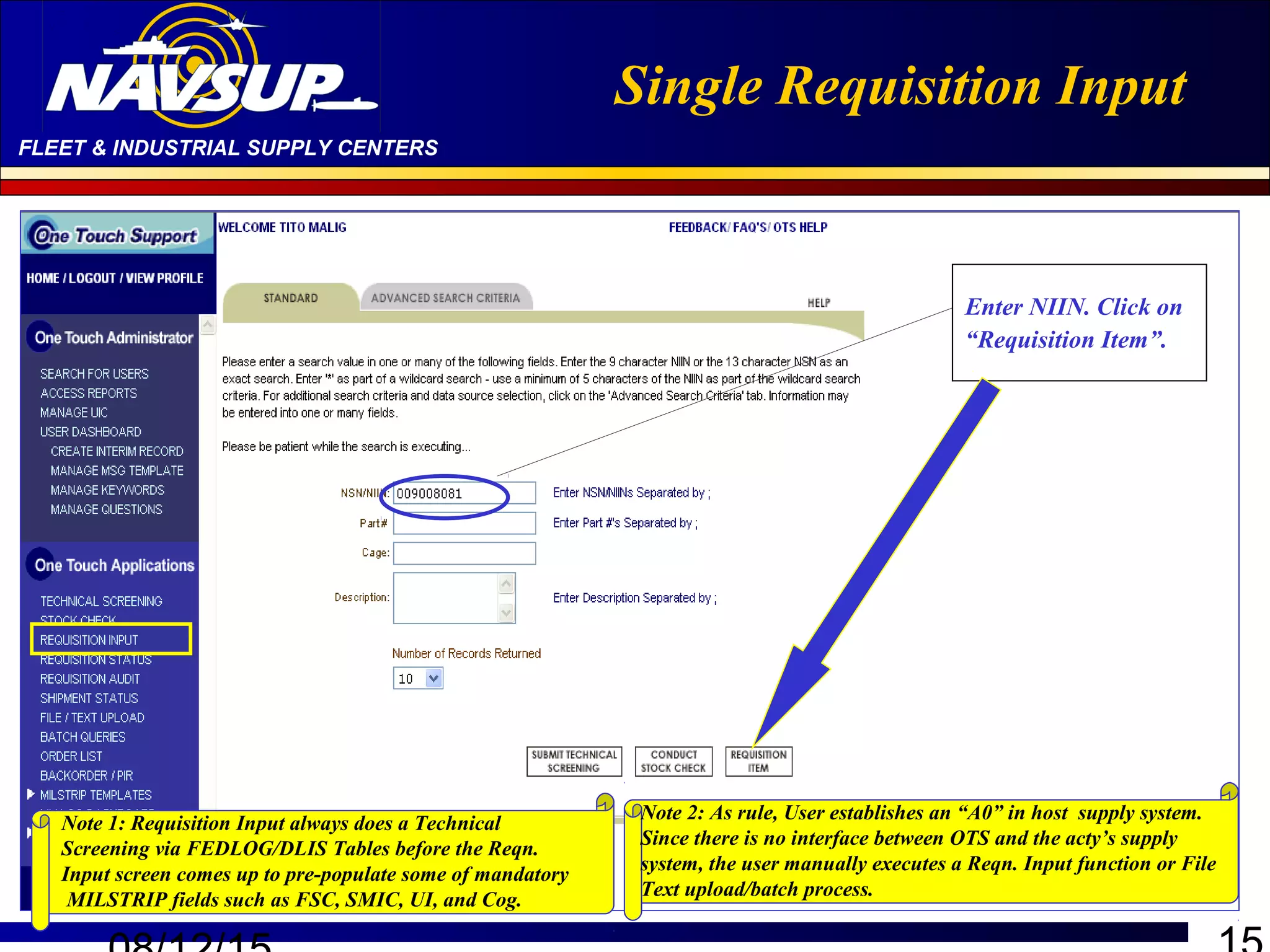 One-Touch Support Training | PPT