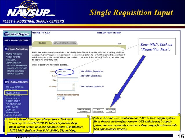 One-Touch Support Training | PPT