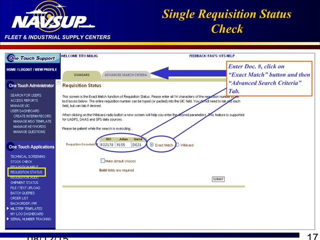 One-Touch Support Training | PPT